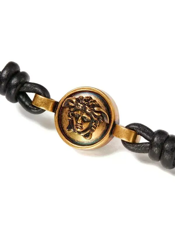 Versace Medusa Leather Bracelet - Gold