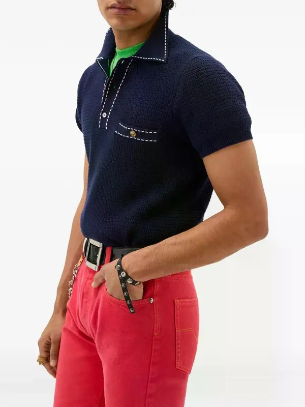 Versace Cotton Knit Polo