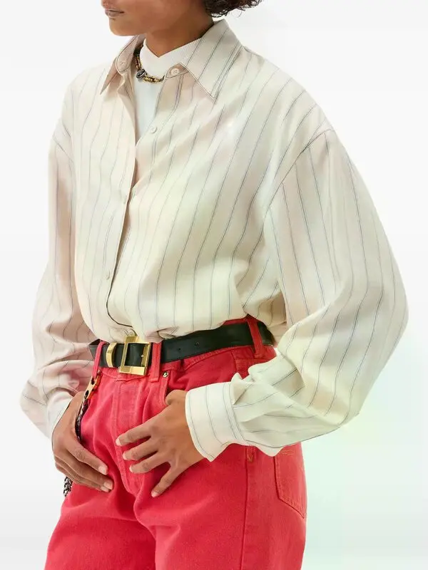 Versace Striped Silk Twill Shirt