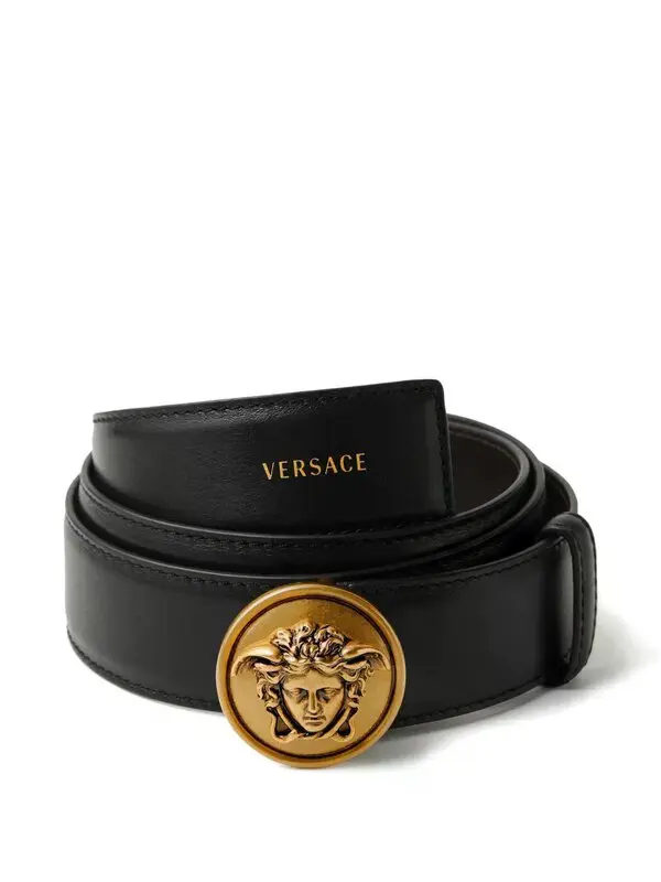 Versace Leather Belt 3.5 Cm - Black