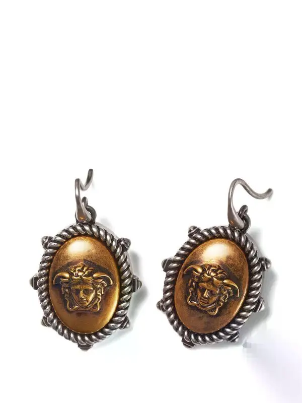 Versace Tivoli Medusa Cameo Earrings - Silver