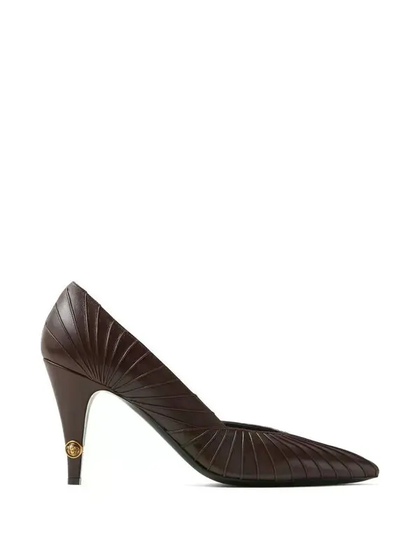 Versace Leather Pumps 90 Mm - Brown