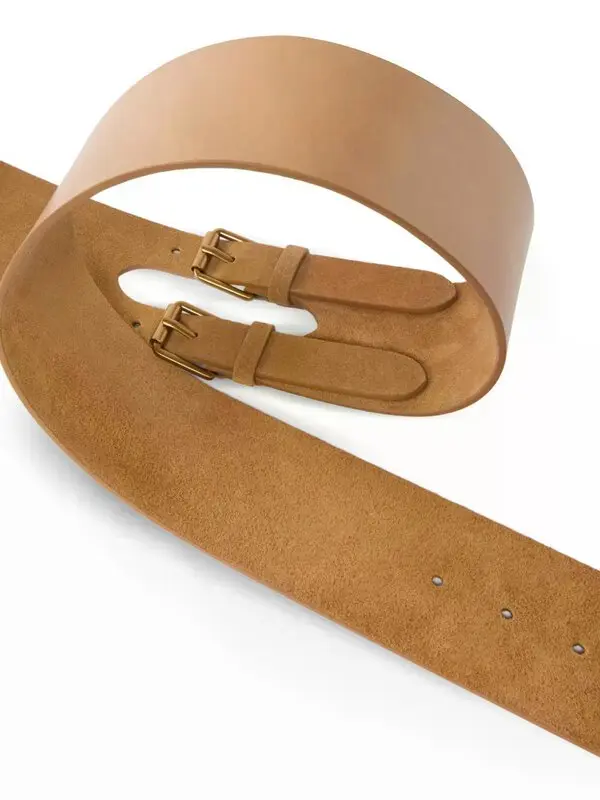 Pinko Buckle Leather Belt - Neutrals