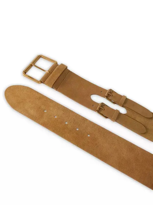 Pinko Buckle Leather Belt - Neutrals