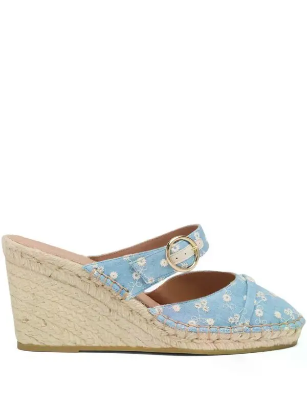 MALONE SOULIERS Farah Floral Wedge Espadrilles