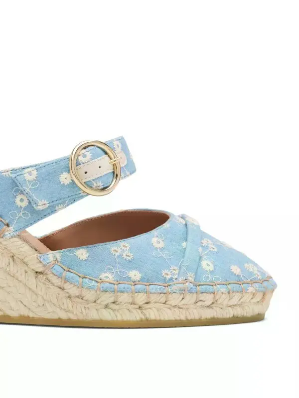 MALONE SOULIERS Farah Floral Wedge Espadrilles