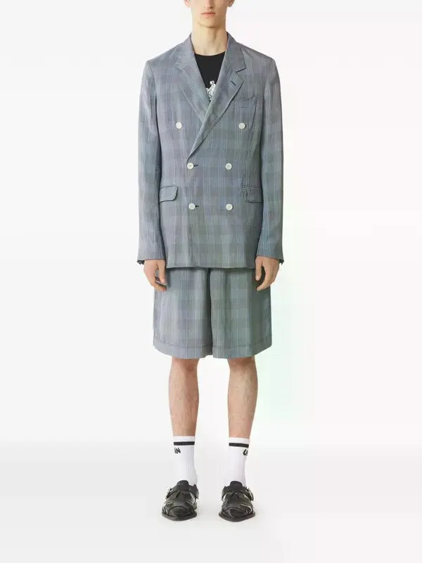 LANVIN Double-breasted Checked Blazer