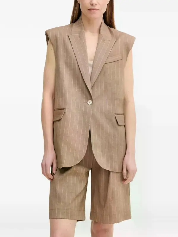 LA PETITE FRANÇAISE Valmy Pinstripe Waistcoat