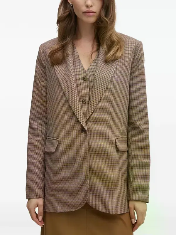 LA PETITE FRANÇAISE Vaillante Houndstooth Blazer