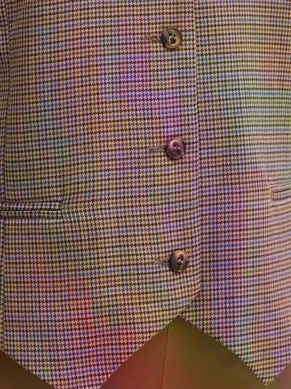 LA PETITE FRANÇAISE Houndstooth Waistcoat