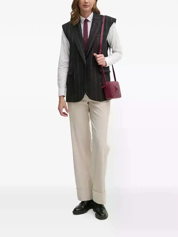 LA PETITE FRANÇAISE Pinstripe Sleeveless Waistcoat