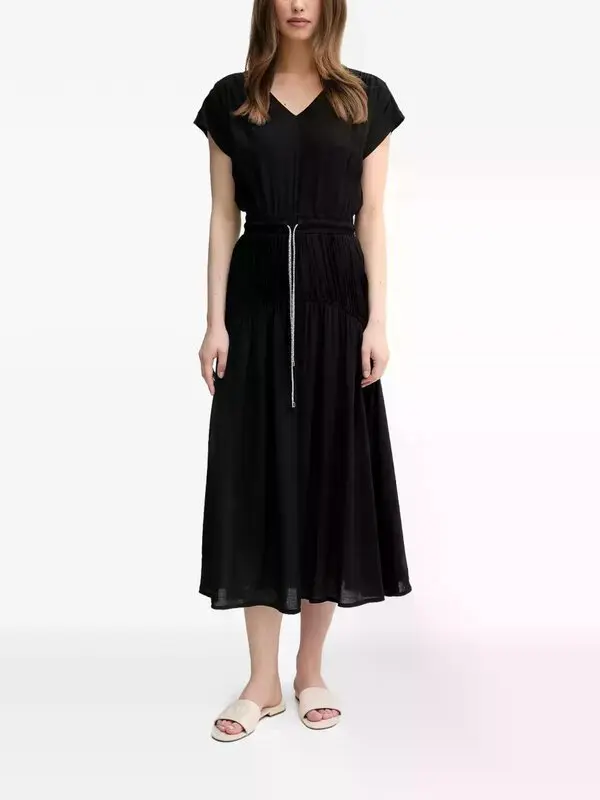 LA PETITE FRANÇAISE Rayan V-neck Midi Dress - Black
