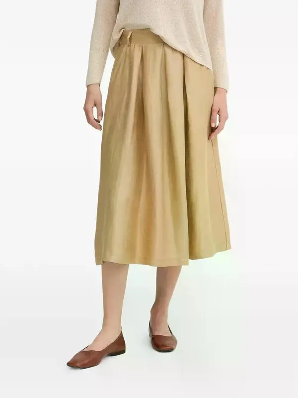 LA PETITE FRANÇAISE Josephine Pleated Midi Skirt