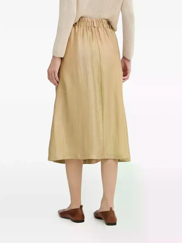 LA PETITE FRANÇAISE Josephine Pleated Midi Skirt