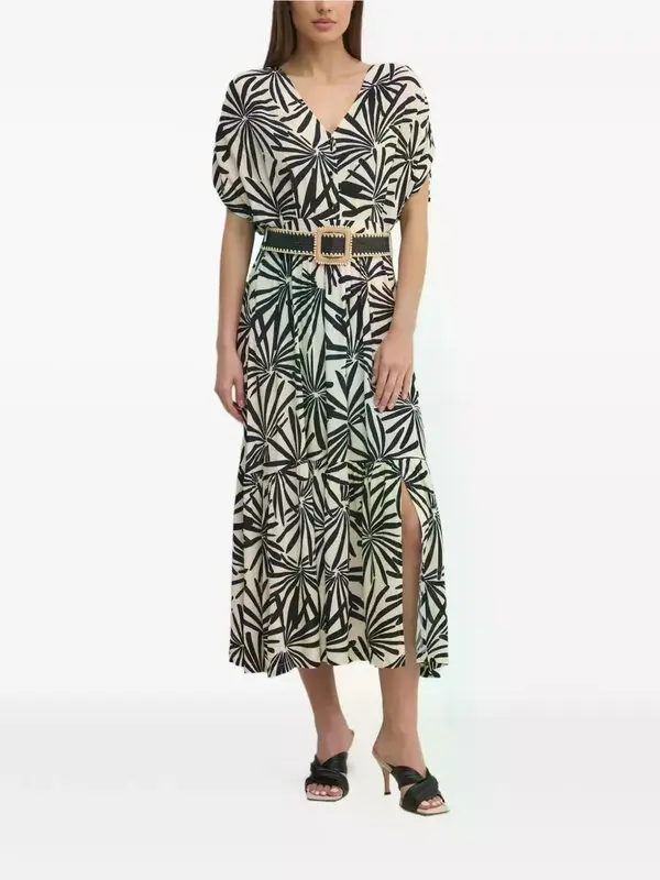 LA PETITE FRANÇAISE Floral-print Midi Dress - Neutrals