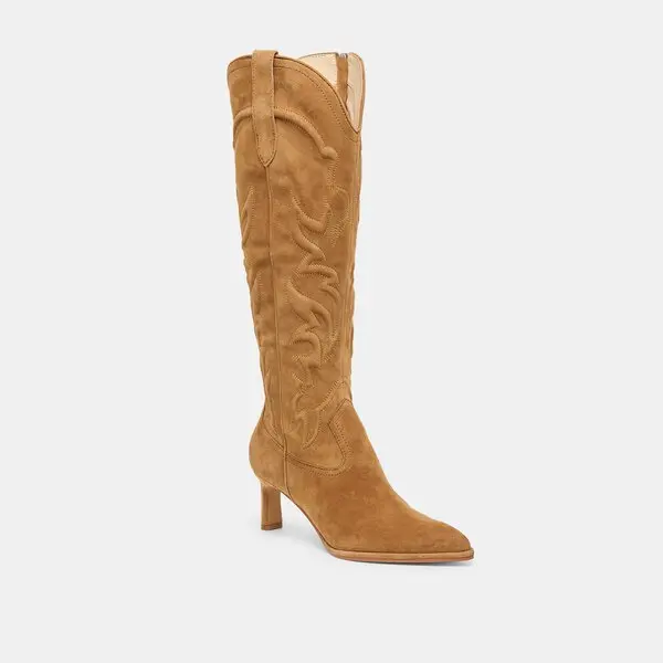 DOLCEVITA Alisa Knee High Boots - Lt Brown Suede