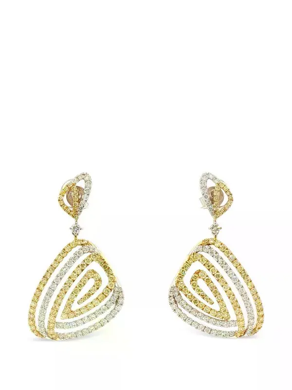 HYT JEWELRY Diamond Drop Earrings - Gold