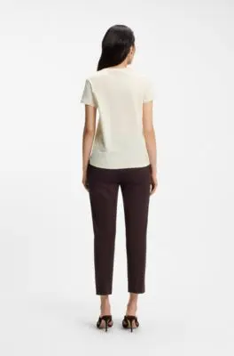BOSS Cotton-jersey Slim-fit T-shirt With Monogram - White