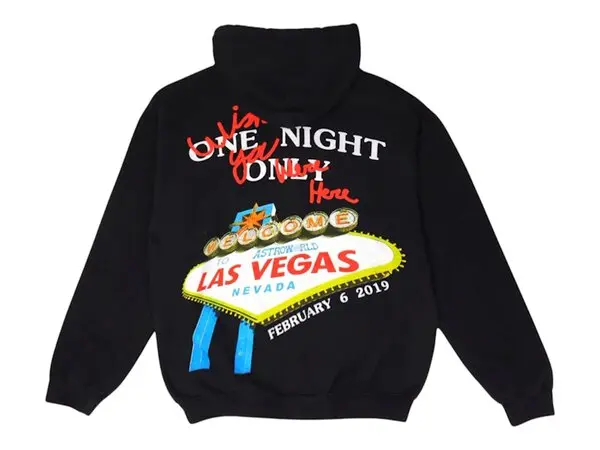 TRAVIS SCOTT Las Vegas Exclusive One Night Only Hoodie - Black