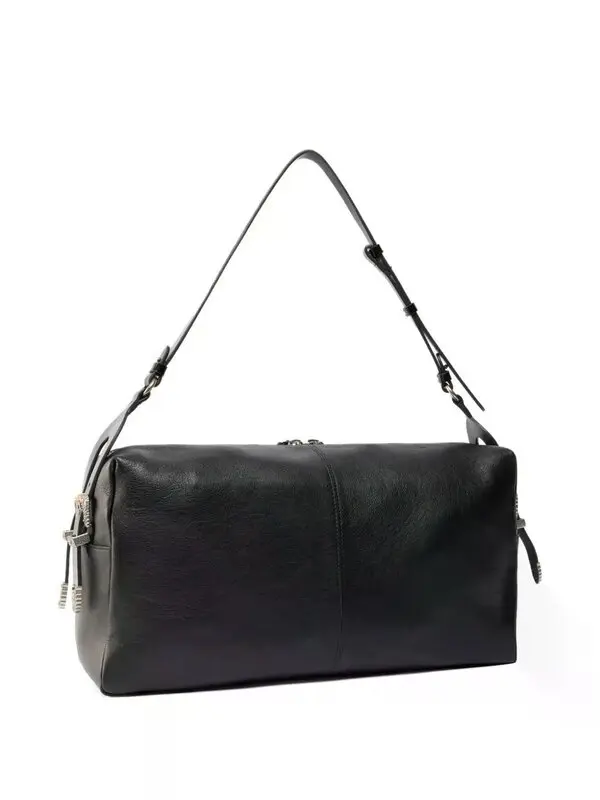 Pinko Top-zip Leather Shoulder Bag - Black
