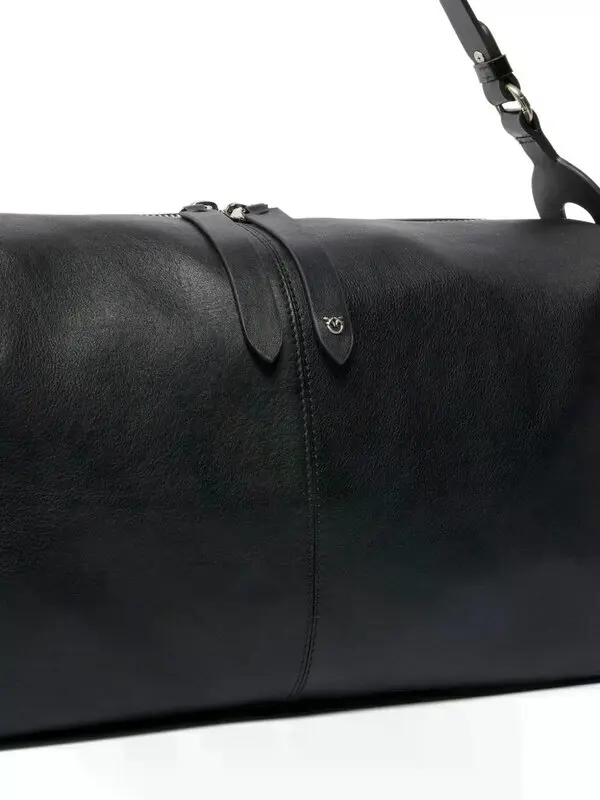 Pinko Top-zip Leather Shoulder Bag - Black