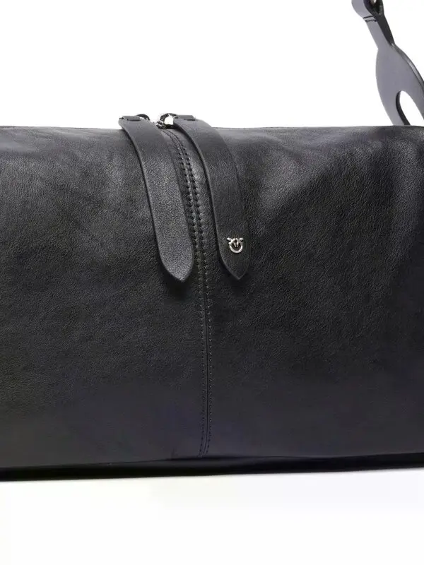 Pinko Leather Shoulder Bag - Black