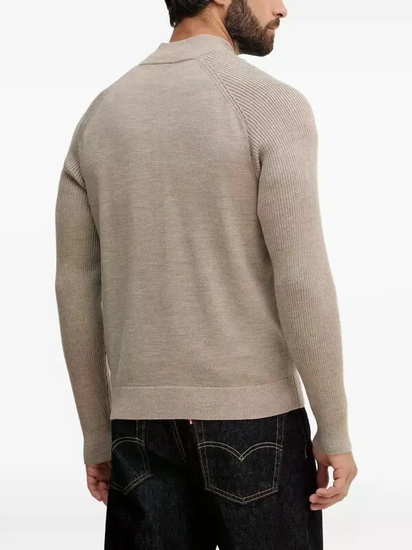 Armani Exchange Ribbed Zip Cardigan