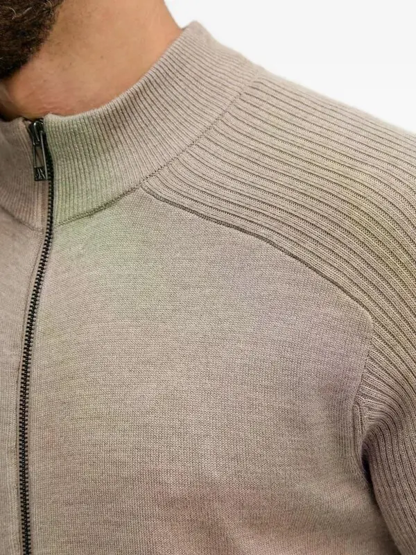 Armani Exchange Ribbed Zip Cardigan