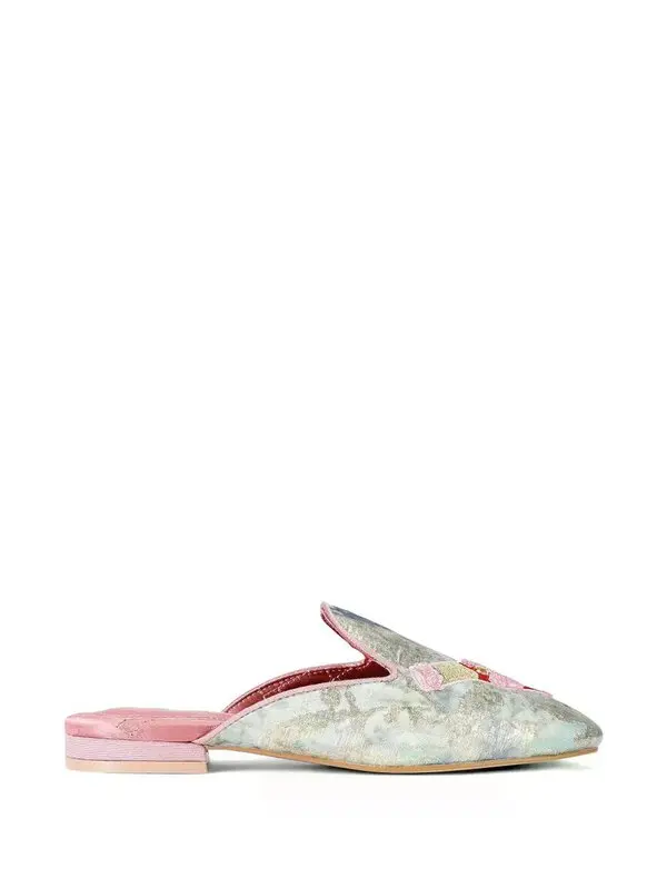 Kurt Geiger Logo-detail Mules - Silver