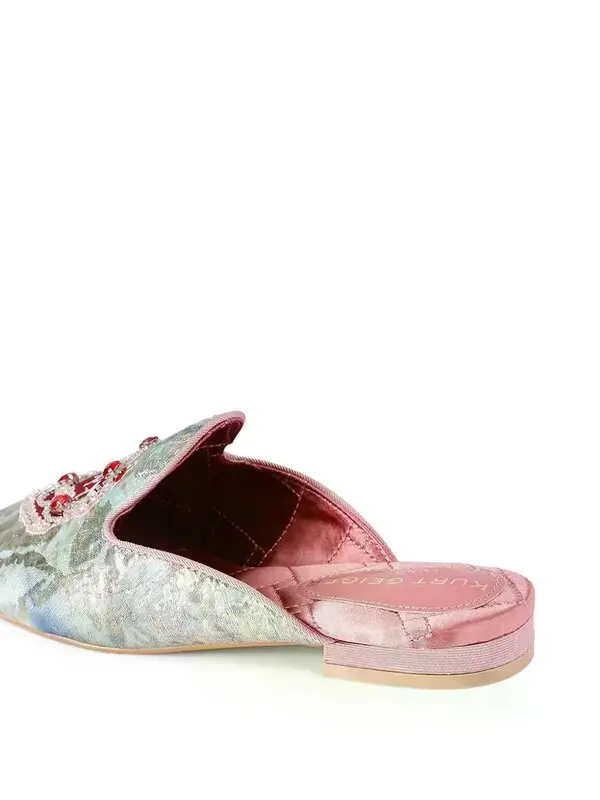 Kurt Geiger Logo-detail Mules - Silver