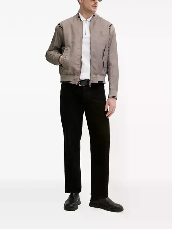 Armani Exchange Logo-embroidered Bomber Jacket