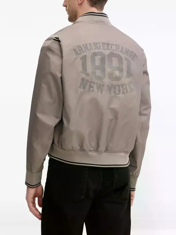 Armani Exchange Logo-embroidered Bomber Jacket