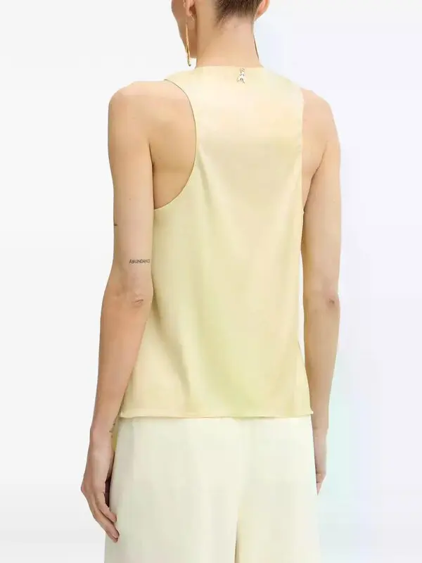Patrizia Pepe V-neck Sleeveless Blouse - Yellow