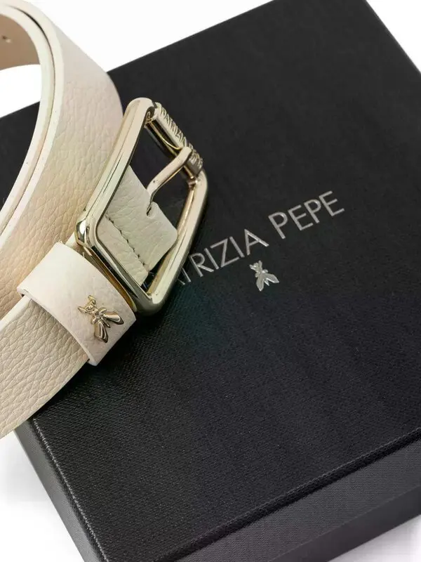 Patrizia Pepe Buckle Logo Belt - Neutrals