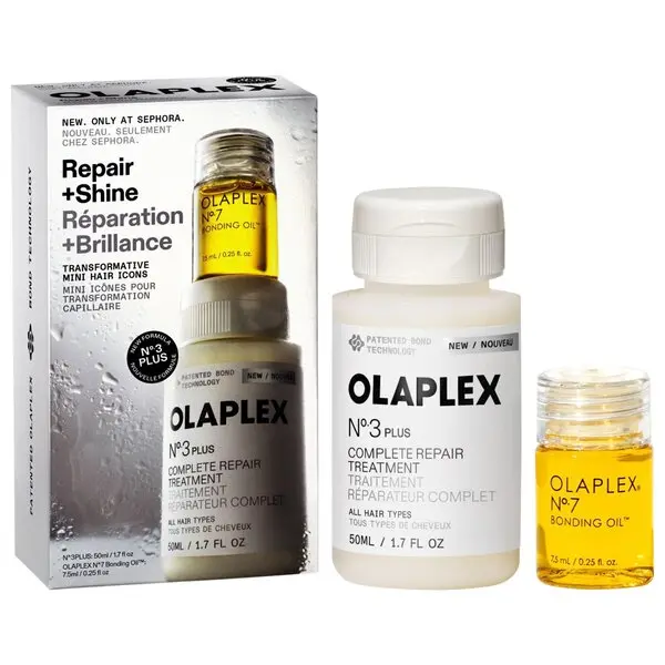 OLAPLEX Bond Repair Hair Treatment And Anti-frizz Hair Oil Set - One-color