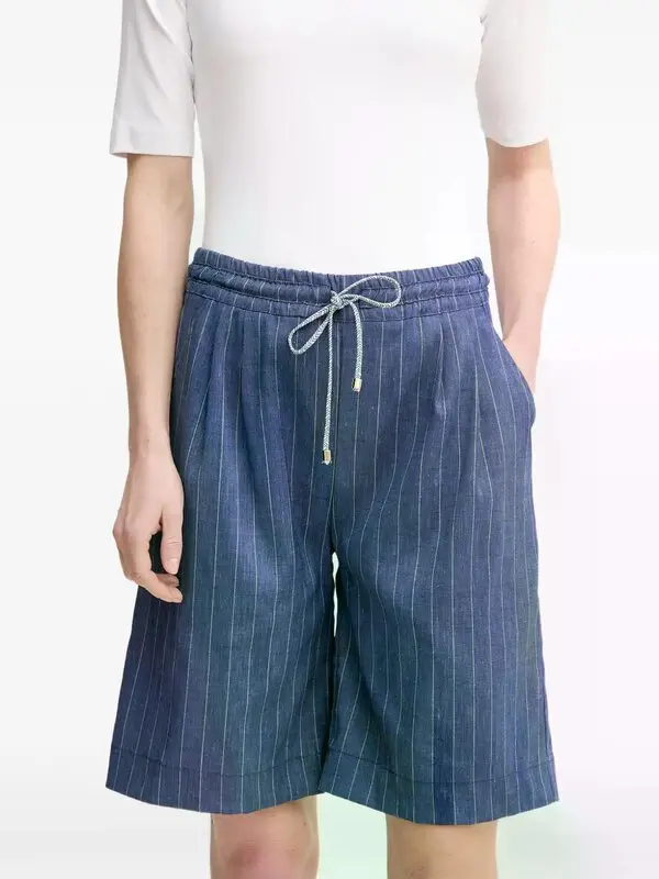 LA PETITE FRANÇAISE Solange Pinstriped Shorts