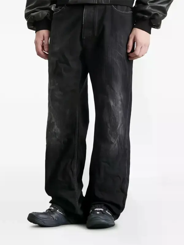 Balenciaga Distressed Wide-leg Jeans