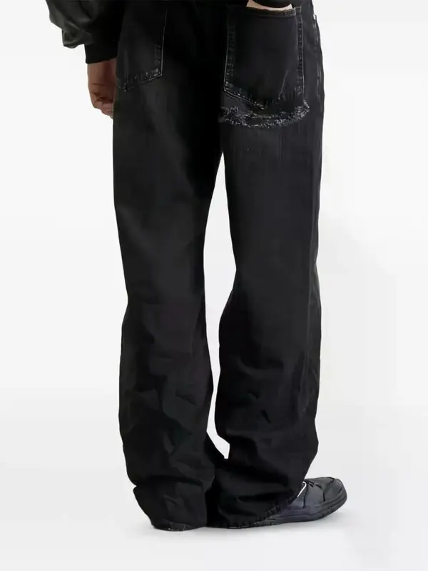 Balenciaga Distressed Wide-leg Jeans