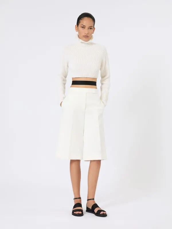 Max Mara Cotton Cordonnet Cropped Jumper