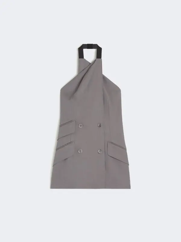 Max Mara Gabardine Wool Sleeveless Jacket