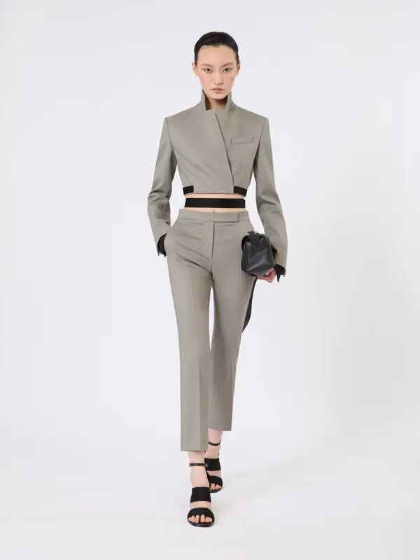 Max Mara Slim-fit Wool, Mohair, And Silk Trousers