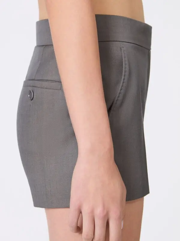 Max Mara Tailored Gabardine Wool Shorts