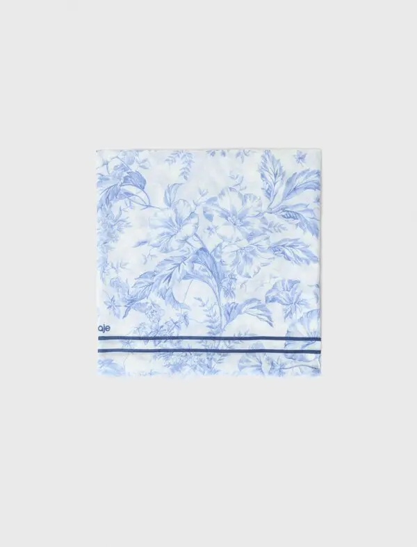Maje Floral Print Wool Blend Shawl