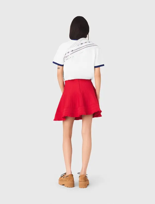 Maje Compact Knit Short Skirt