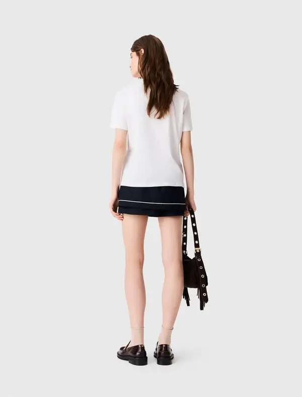 Maje Embroidered "paris" Logo T-shirt