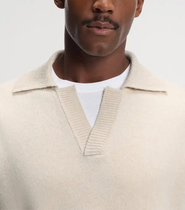 BOSS Virgin Wool Polo Sweater