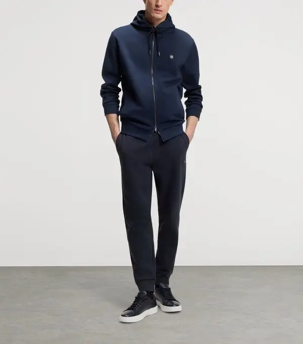 BOSS Cotton-blend Straight Sweatpants - Blue