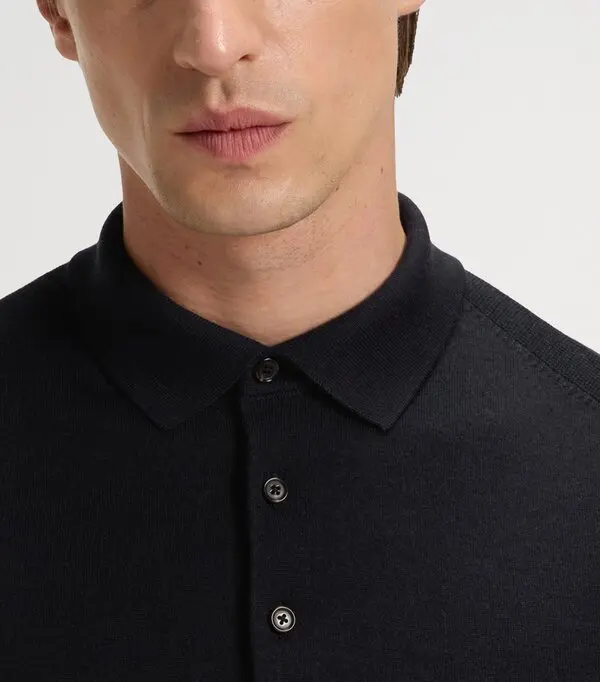 BOSS Wool-silk-cashmere Polo Sweater