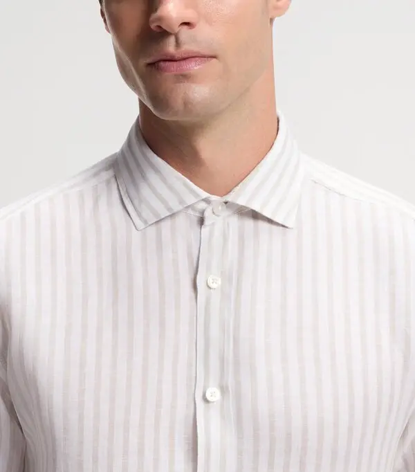 BOSS Linen Stripe Shirt