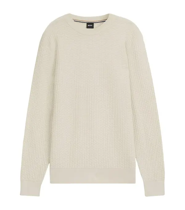 BOSS Cotton Textured Sweater